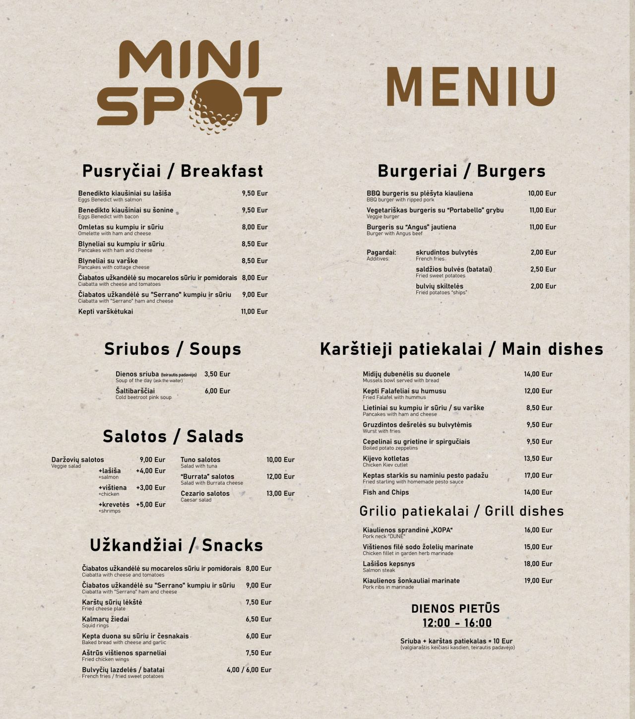 Meniu | Mini Spot